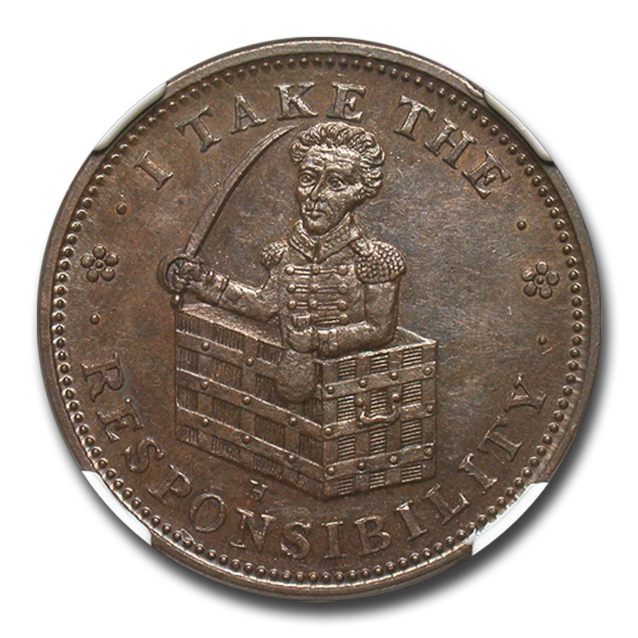 Buy 1833 Hard Times Token I Take The Responsibility MS-61 NGC (BN) | APMEX