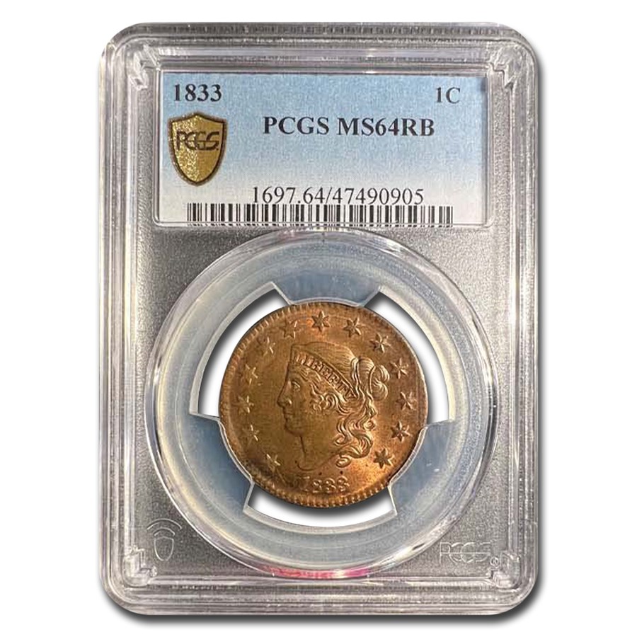 Buy 1833 Large Cent MS-64 PCGS (Red/Brown) | APMEX