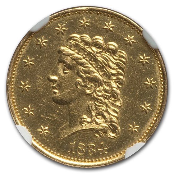 Buy 1834 $2.50 Gold Classic Head MS-62 NGC | APMEX