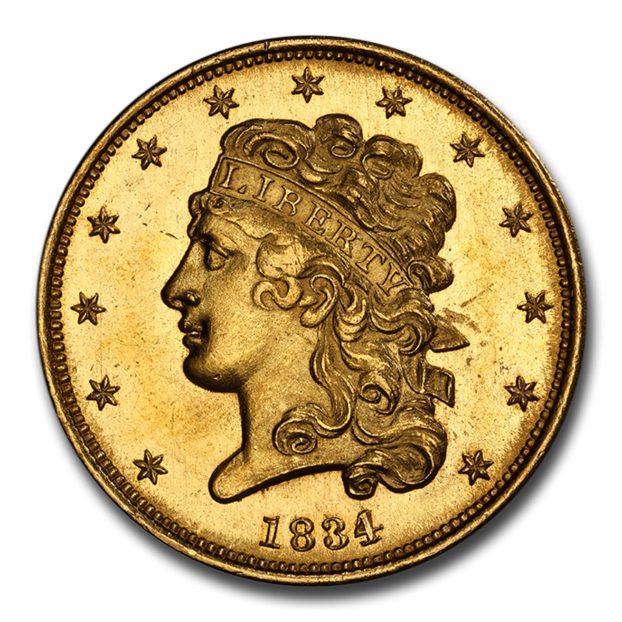 Buy 1834 $5 Gold Classic Head Half Eagle MS-63 PCGS | APMEX