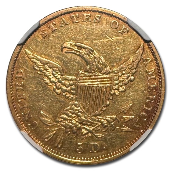 Buy 1834 $5 Gold Classic Head Half Eagle Plain 4 XF-45 NGC | APMEX