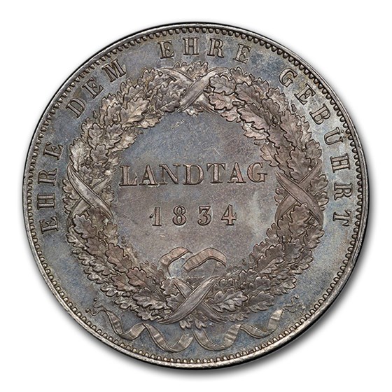 Buy 1834 German State Bavaria Silver Thaler Ludwig I MS-64 PCGS | APMEX