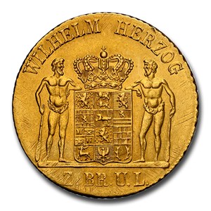 1834 Germany Gold 10 Thaler MS-63 NGC (Bruns-Wolf)