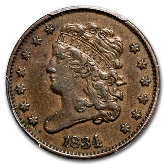 Buy 1834 Half Cent XF-45 PCGS | APMEX