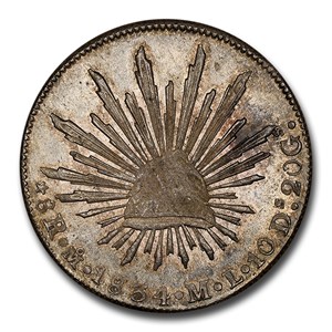 1834-Mo Mexico Silver 8 Reales MS-64 NGC