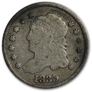 Buy 1835 Capped Bust Half Dime Small Date/Large 5¢ Fine | APMEX
