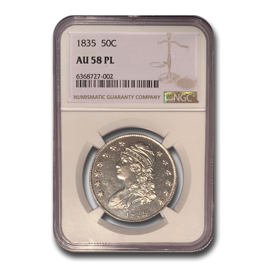 Buy 1835 Capped Bust Half Dollar AU-58 NGC (PL) | APMEX