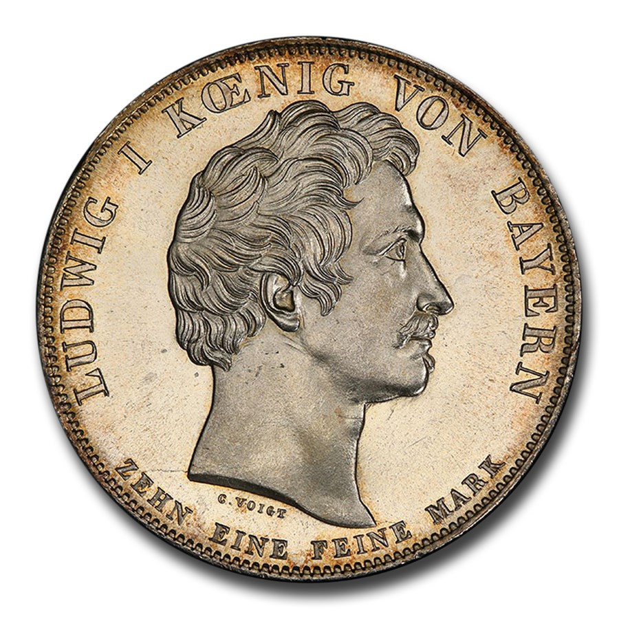 Buy 1835 German States Bavaria Ludwig I AR Thaler MS-65 PCGS | APMEX