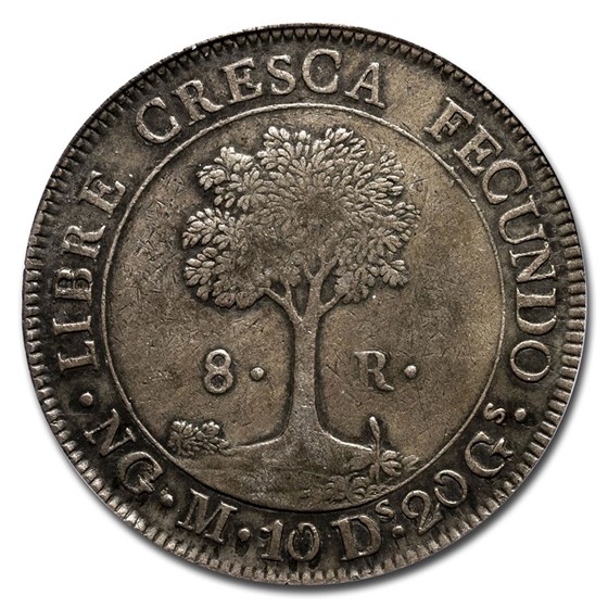 Buy 1835-NG Central Ameri. Rep. 8 Reales VF-35 PCGS (Medal Alignment ...