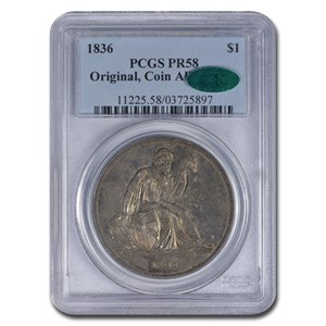 Buy 1836 Gobrecht Dollar PR-58 PCGS CAC (Original Coin Alignment) | APMEX