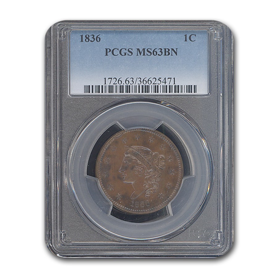 Buy 1836 Large Cent MS-63 PCGS (Brown) | APMEX