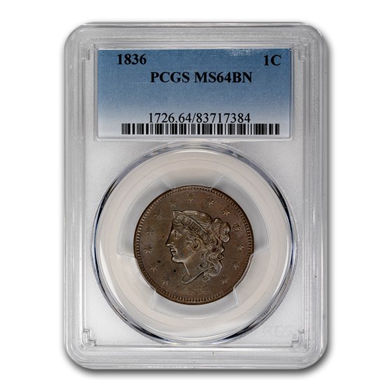 Buy 1836 Large Cent MS-64 PCGS (Brown) | APMEX