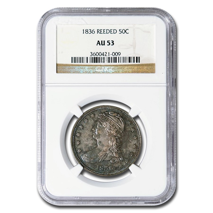 Buy 1836 Reeded Edge Half Dollar AU-53 NGC | APMEX