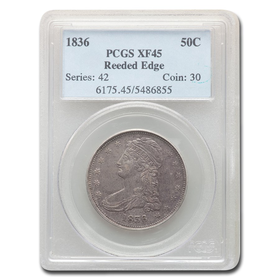 Buy 1836 Reeded Edge Half Dollar XF-45 PCGS | APMEX