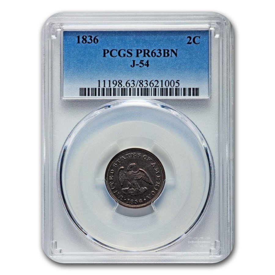 Buy 1836 Two Cent Pattern PR-63 PCGS (Brown, J-54) | APMEX