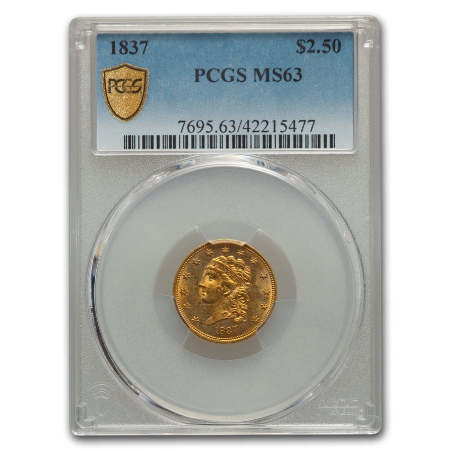 Buy 1837 $2.50 Classic Head Gold Quarter Eagle MS-63 PCGS | APMEX