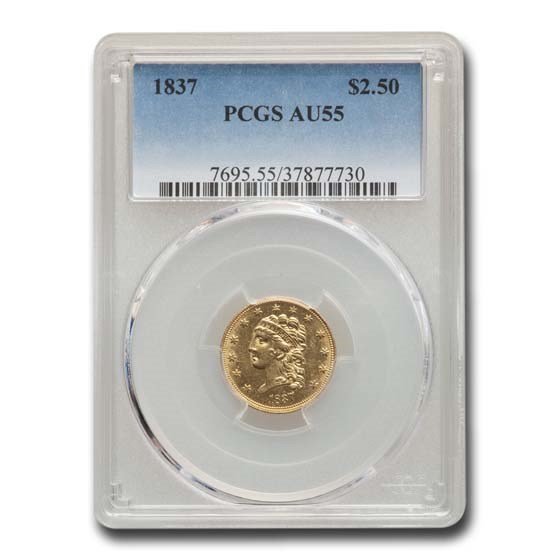 Buy 1837 $2.50 Classic Head Quarter Eagle AU-55 PCGS | APMEX