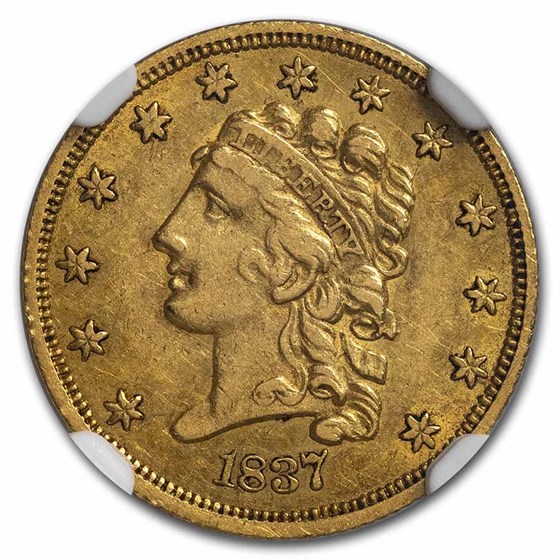Buy 1837 $2.50 Gold Classic Head Quarter Eagle AU-55 NGC | APMEX