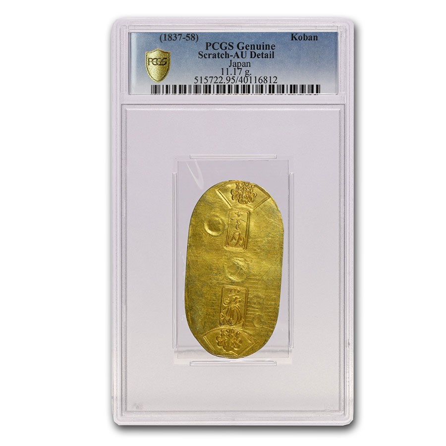 Buy (1837-58) Japan Tenpo Gold Koban 1 Ryo AU-Dtls PCGS (Scratched) | APMEX