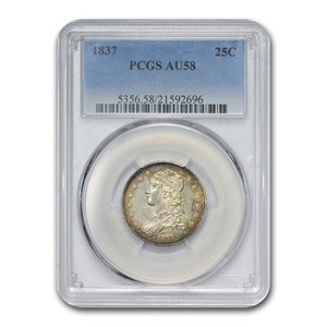 Buy 1837 Capped Bust Quarter AU-58 PCGS | APMEX