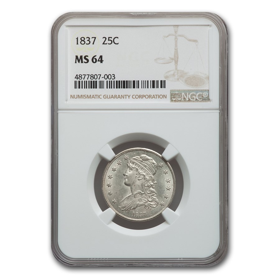Buy 1837 Capped Bust Quarter MS-64 NGC | APMEX