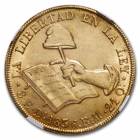 Buy 1837 Do RM First Mexican Republic Gold 8 Escudos MS-62 NGC | APMEX