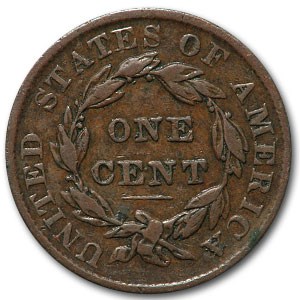 Buy 1837 Large Cent Plain Cord Medium Letters VF | APMEX