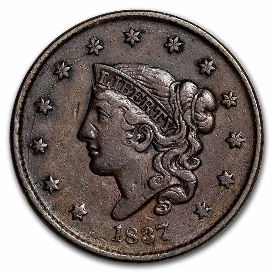 Buy 1837 Large Cent Plain Cord, Sm Letters VF | APMEX