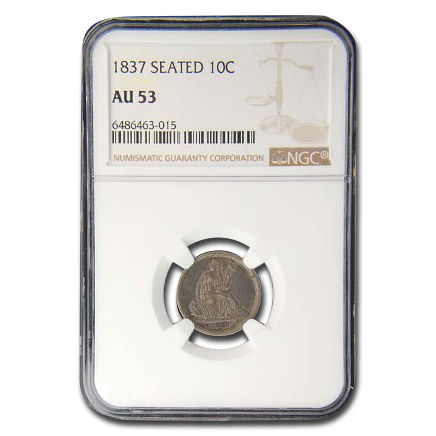 Buy 1837 Liberty Seated Dime AU-53 NGC | APMEX