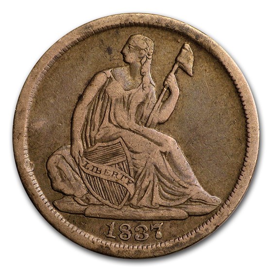 Buy 1837 Liberty Seated Half Dime Large Date VF | APMEX