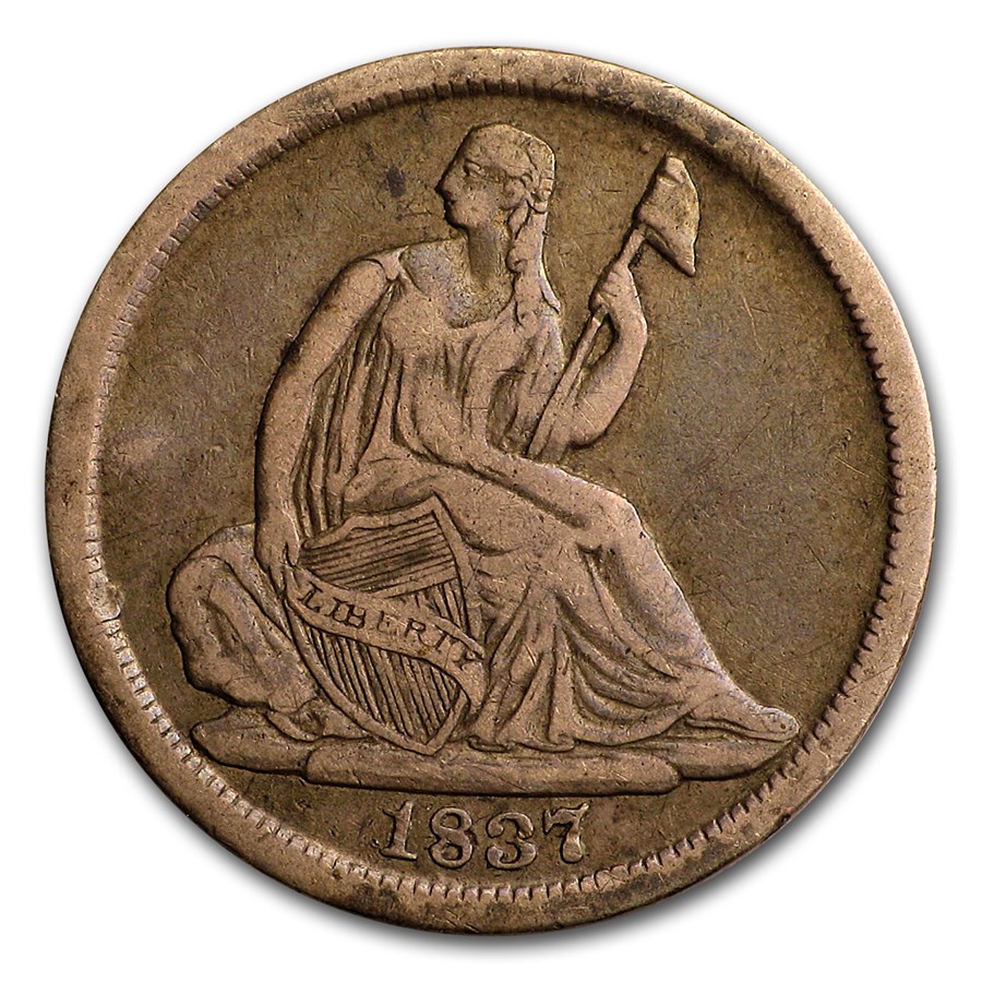 Buy 1837 Liberty Seated Half Dime Large Date VF | APMEX