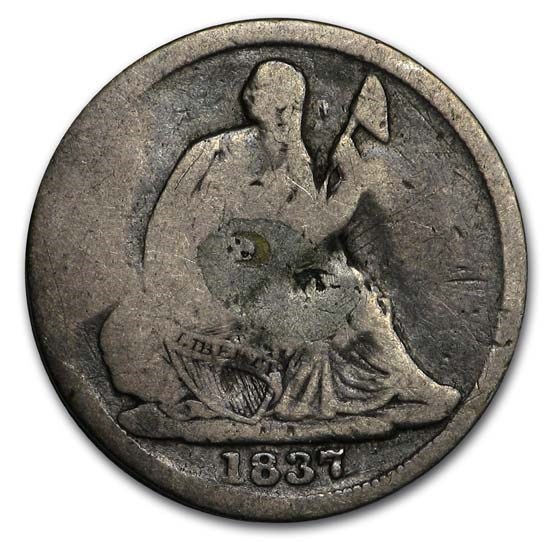 Buy 1837 Liberty Seated Half Dime Large Date VG (Details) | APMEX