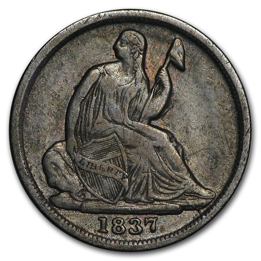 Buy 1837 Liberty Seated Half Dime Large Date XF | APMEX