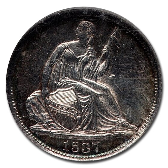1837 Liberty Seated Half Dime MS-63 NGC