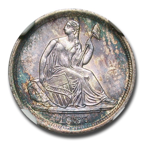1837 Liberty Seated Half Dime MS-66+ NGC
