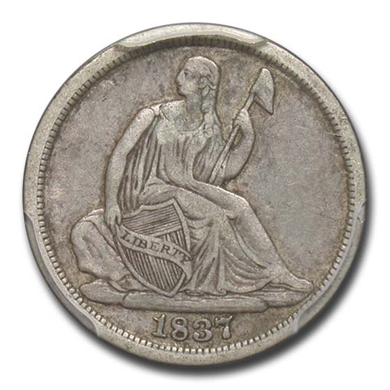 Buy 1837 Liberty Seated Half Dime VF-30 PCGS (No Stars, Large Date) | APMEX