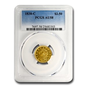 1838-C $2.50 Classic Head Gold Quarter Eagle AU-58 PCGS
