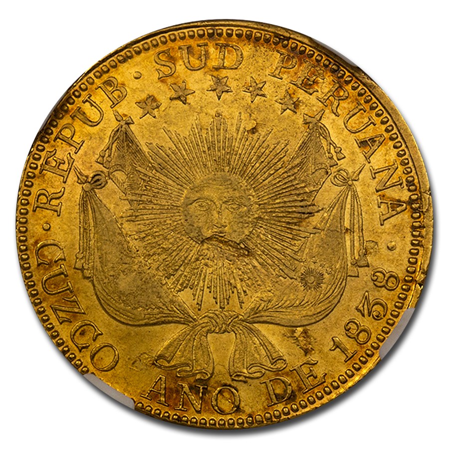 Buy 1838-C Peru Gold 8 Escudos AU-58 NGC | APMEX