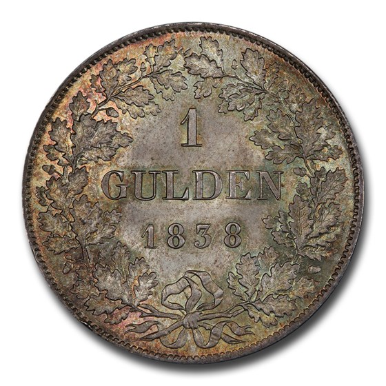 Buy 1838 German States Baden Leopold I AR Gulden MS-65+ PCGS | APMEX