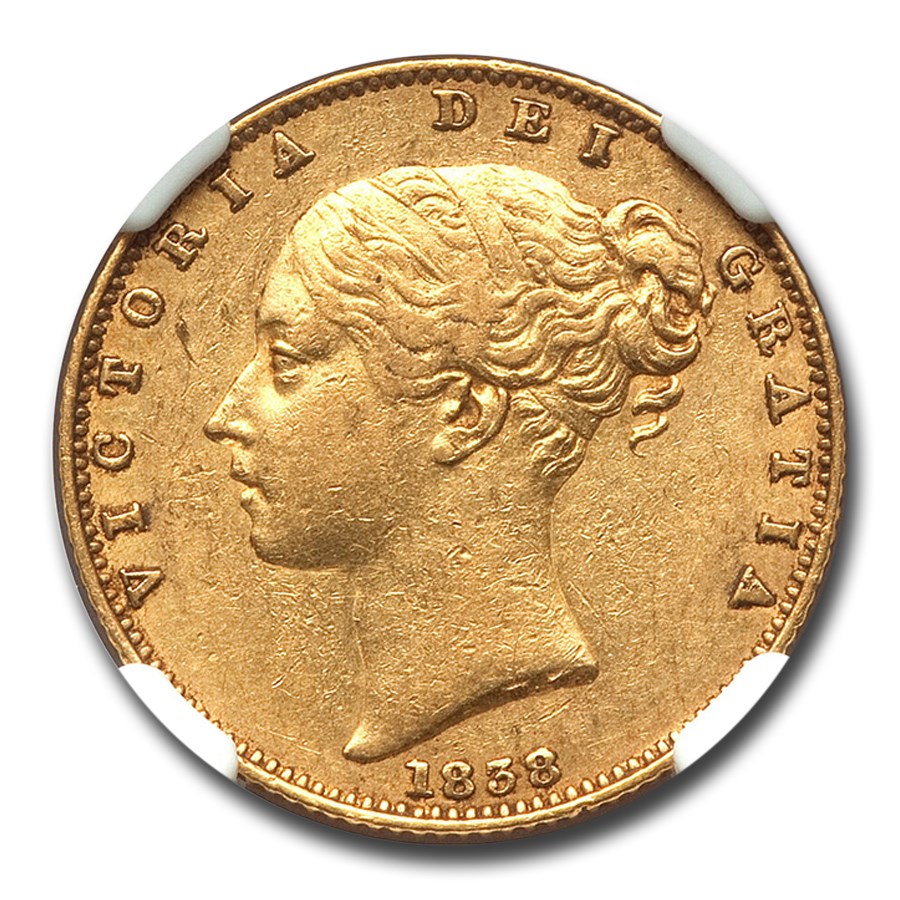 Buy 1838 Great Britain Gold Sovereign Victoria AU-53 NGC | APMEX