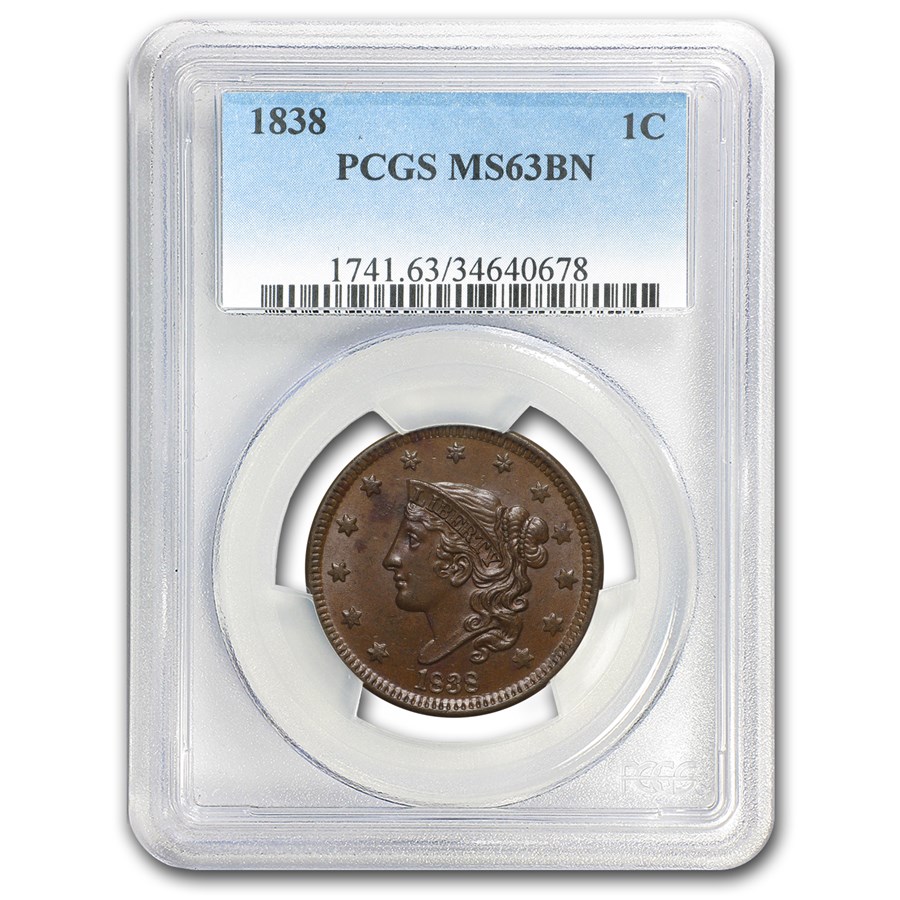Buy 1838 Large Cent MS-63 PCGS | APMEX