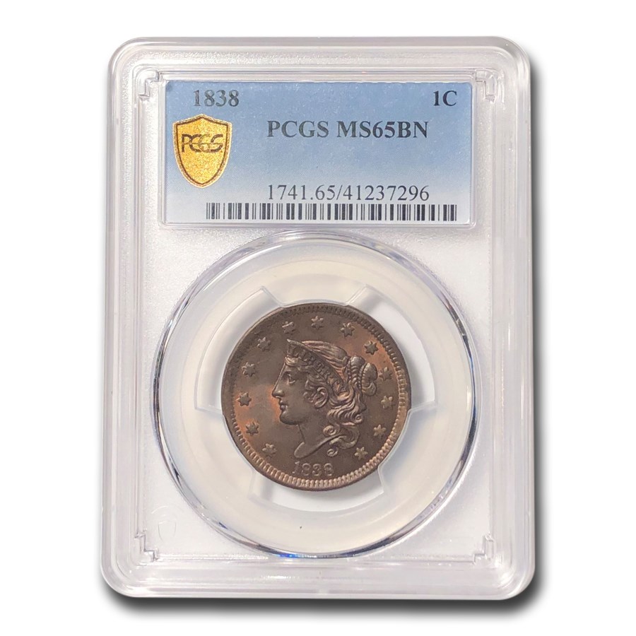 Buy 1838 Large Cent MS-65 PCGS (Brown) | APMEX