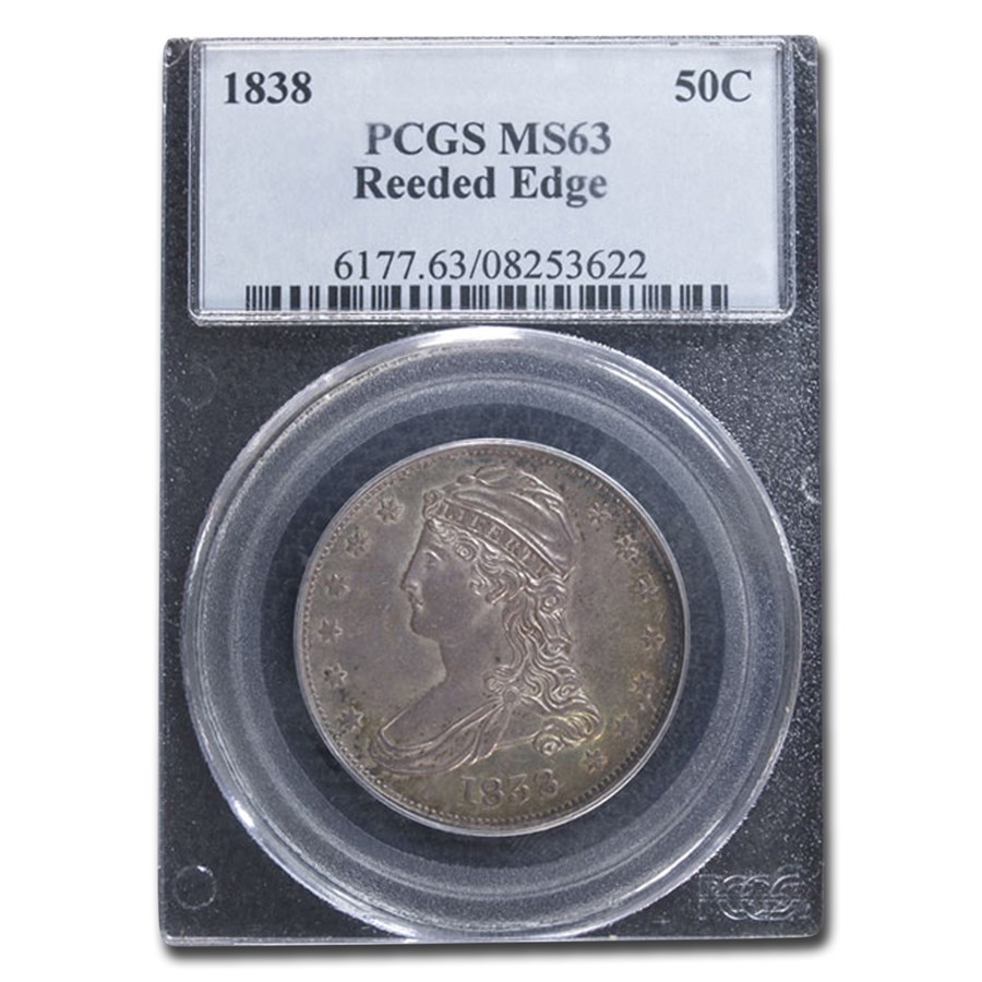 Buy 1838 Reeded Edge Half Dollar MS-63 PCGS | APMEX