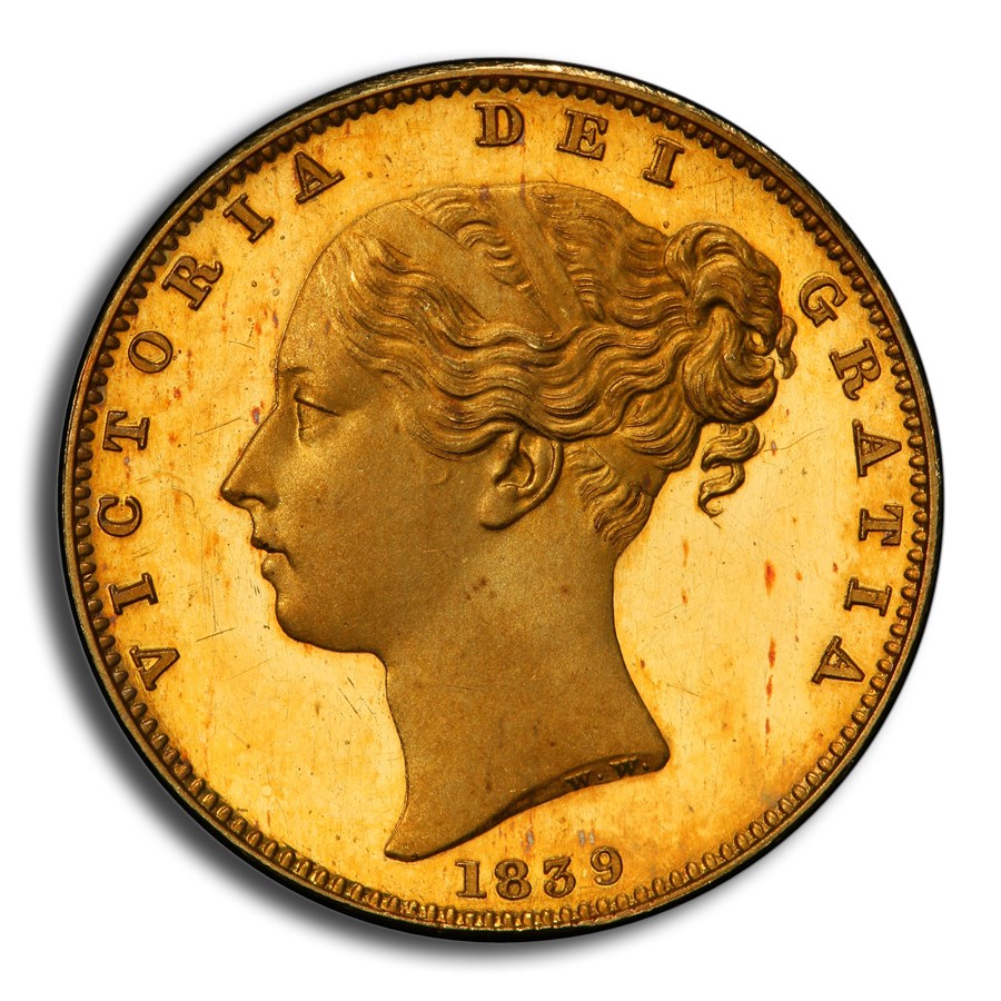 Buy 1839 Great Britain Gold Sovereign Victoria PR-64DCAM PCGS | APMEX
