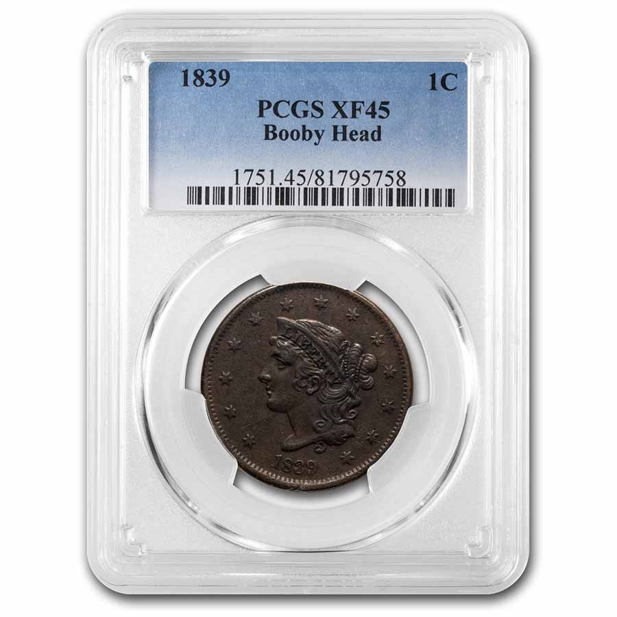 Buy 1839 Large Cent XF-45 PCGS (Booby Head) | APMEX
