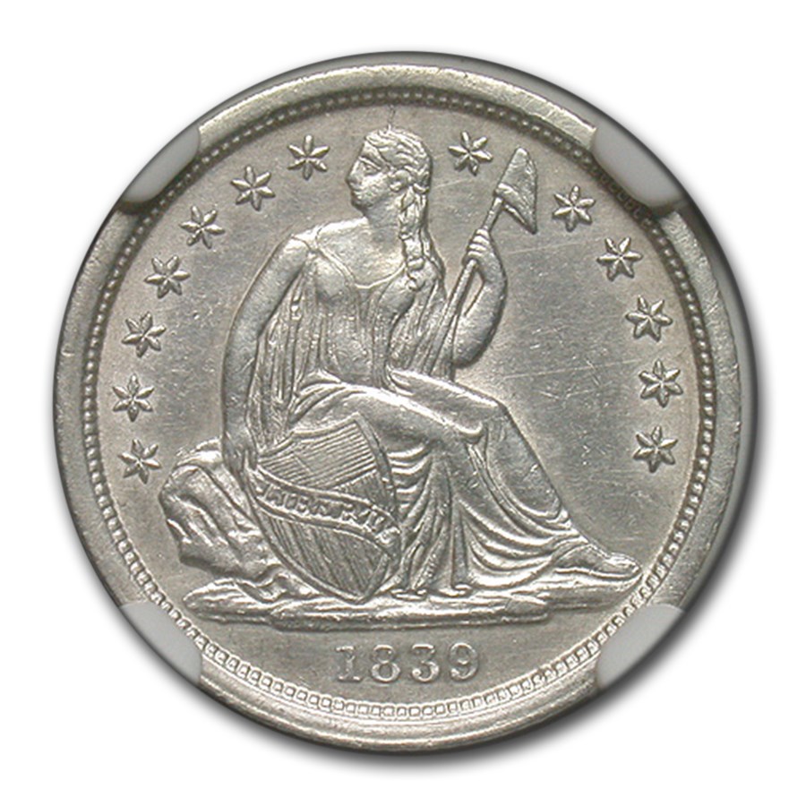 Buy 1839 Liberty Seated Dime AU-55 NGC | APMEX