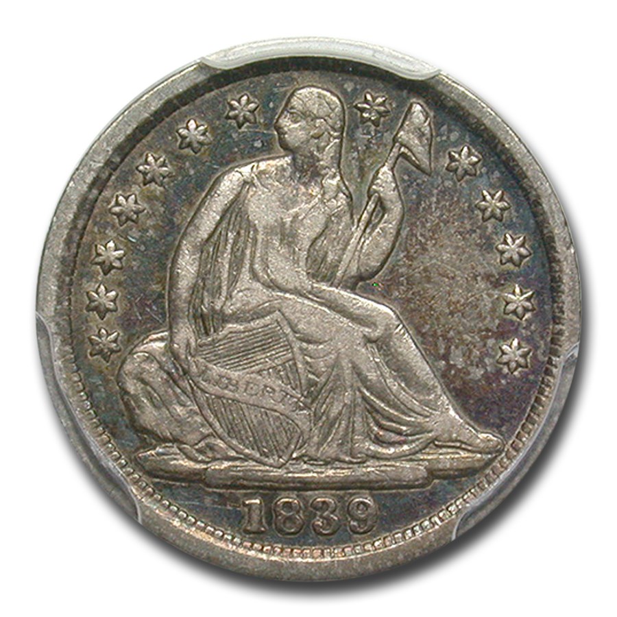 Buy 1839 Liberty Seated Half Dime VF-30 PCGS (No Drapery) | APMEX