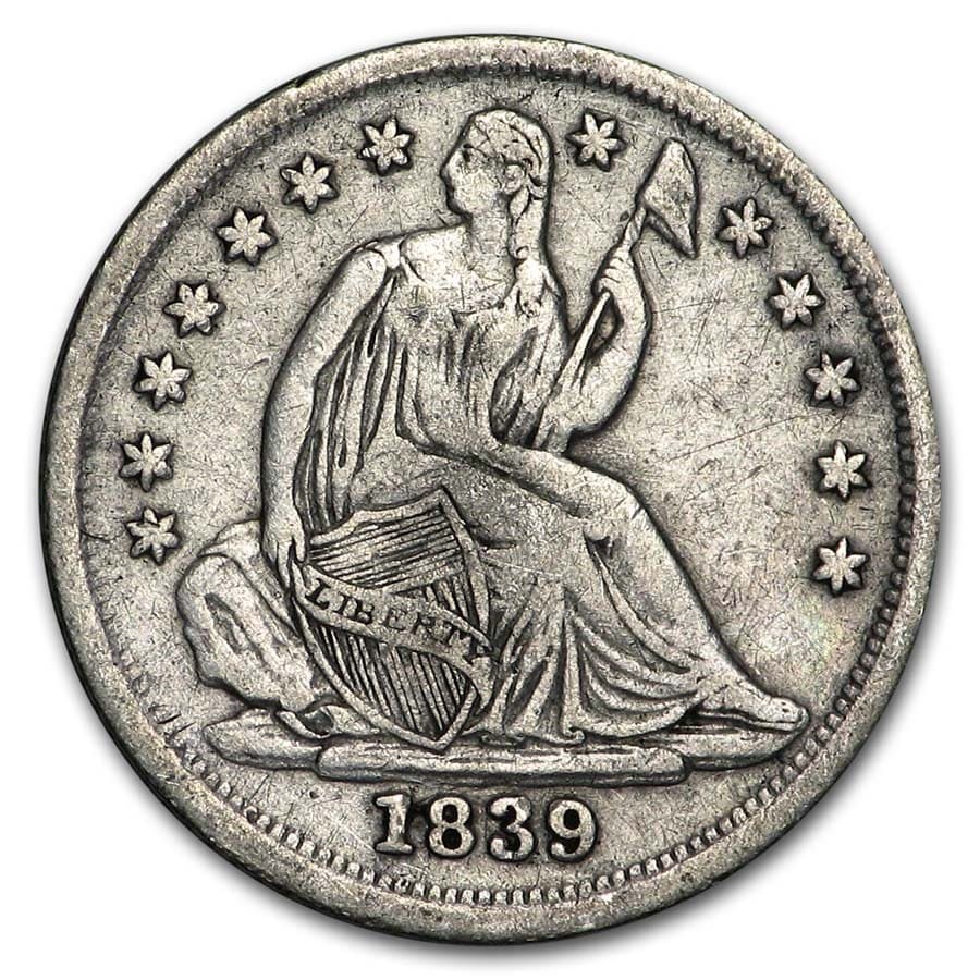 Buy 1839 Liberty Seated Half Dime XF (Details) | APMEX