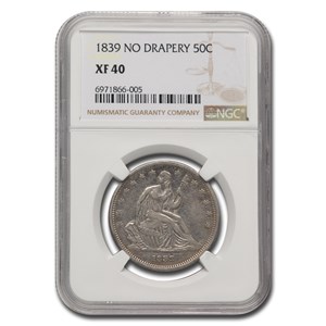Buy 1839 Liberty Seated Half Dollar XF-40 NGC (No Drapery) | APMEX