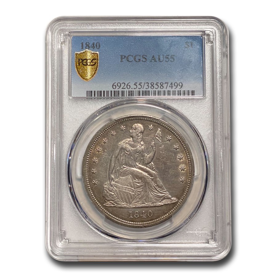 Buy 1840 Liberty Seated Dollar AU-55 PCGS | APMEX